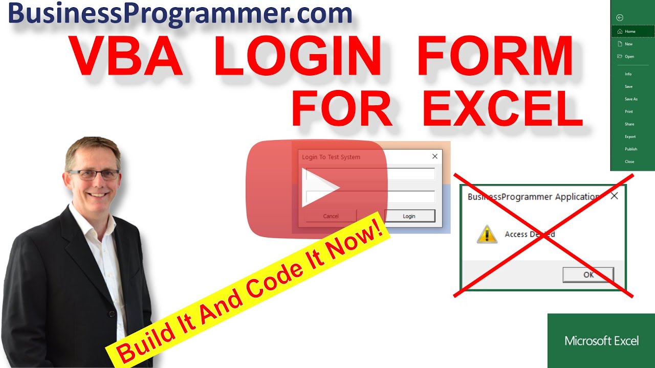 Vba Login How To Create A Login Form In Excel Vba