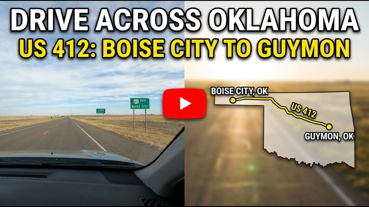 Driving On Us 412 In Oklahoma From Boise City To Guymon Youtube