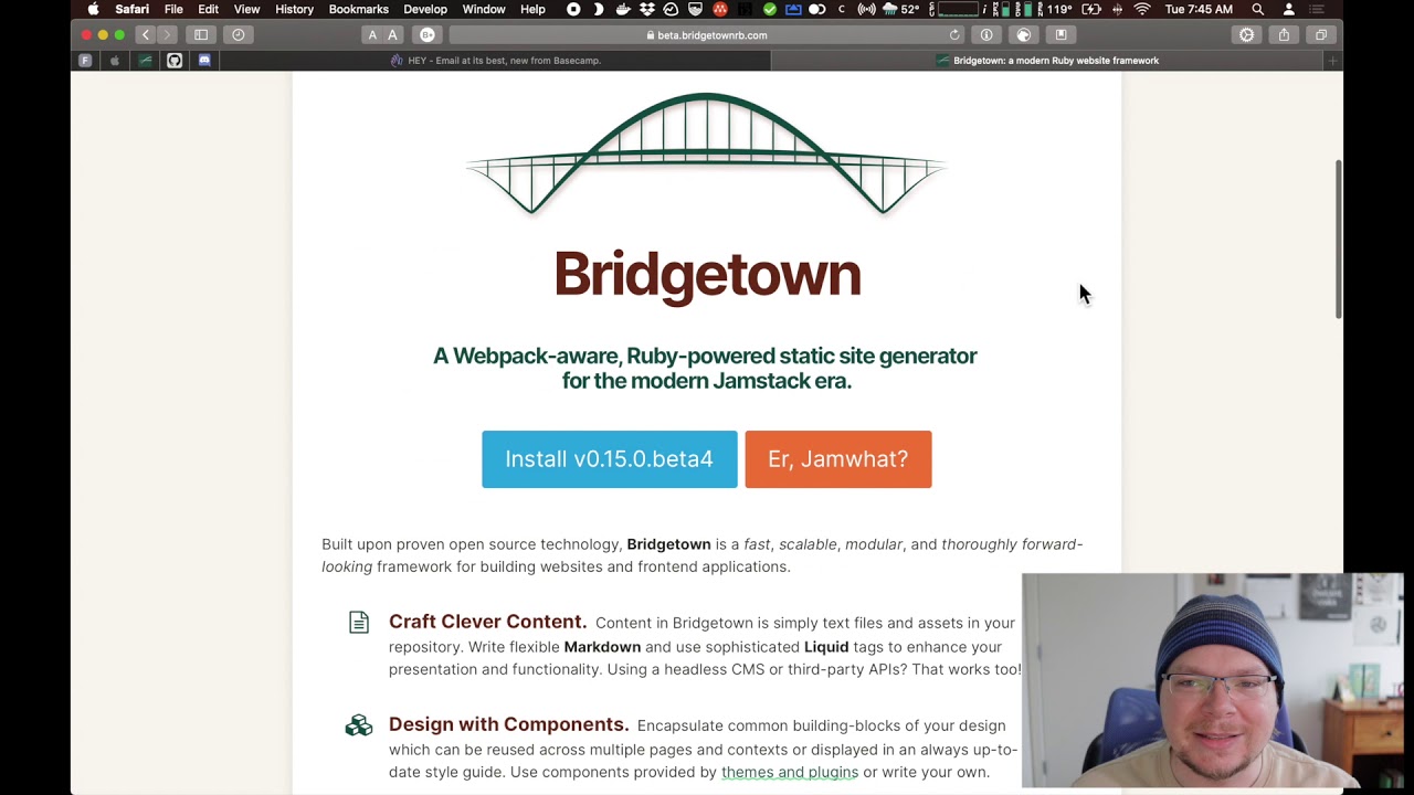 Introduction To Bridgetown Ruby Powered Static Site Generator Youtube