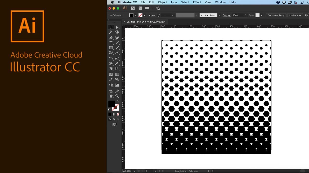 Geometric Halftone Tutorial In Adobe Illustrator Youtube