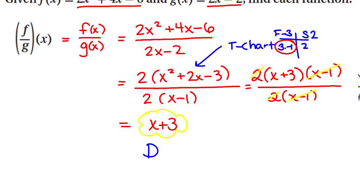 Dividing Rational Functions And Identifying The Domain Restriction