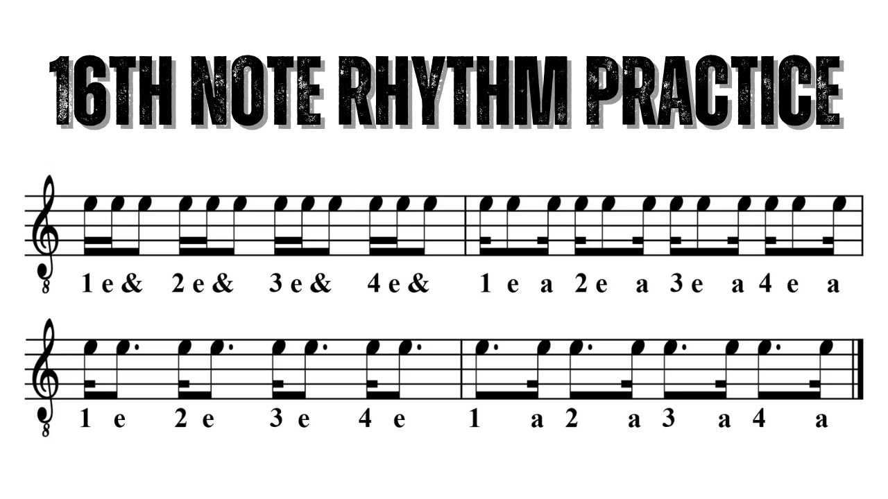 16th Note Rhythm Practice Youtube