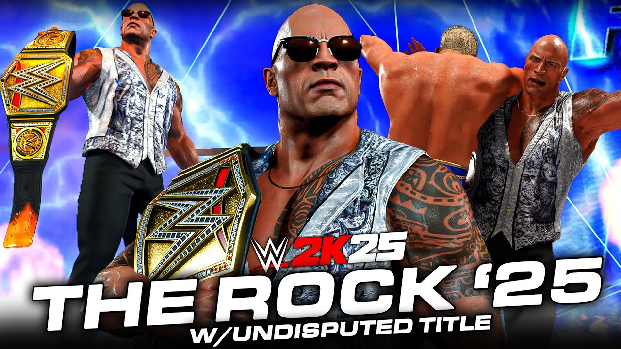 Wwe 2k25 The Rock 25 Model W Undisputed Title Wwe2k25 Pc Mods Youtube