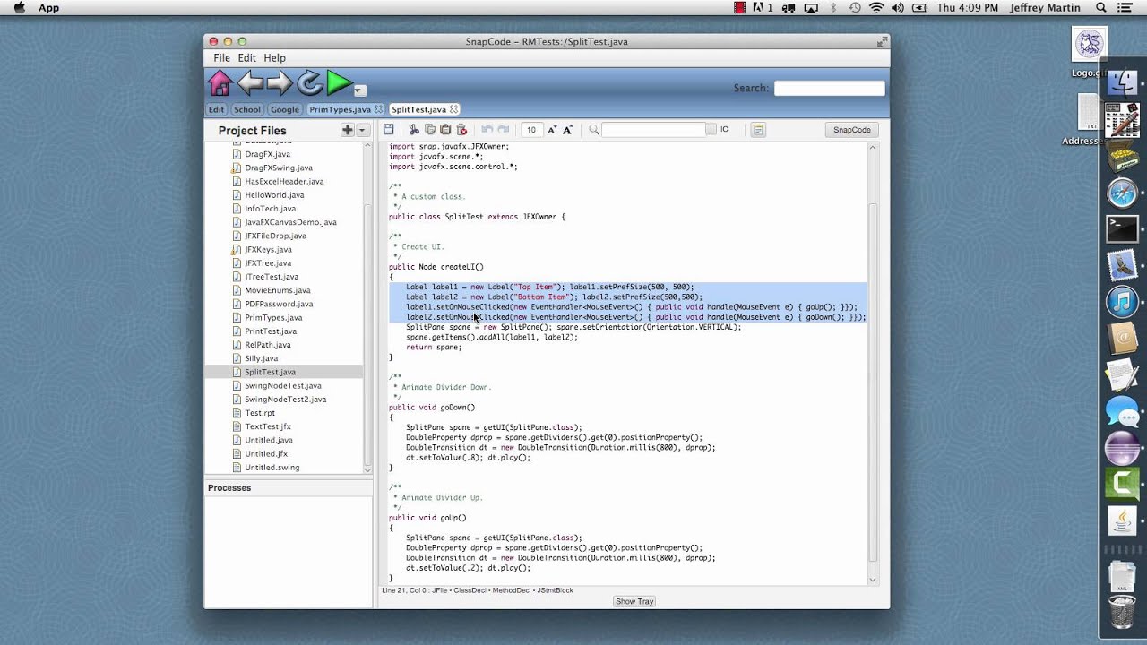 Splitpane Animation Using Doubletransition Youtube