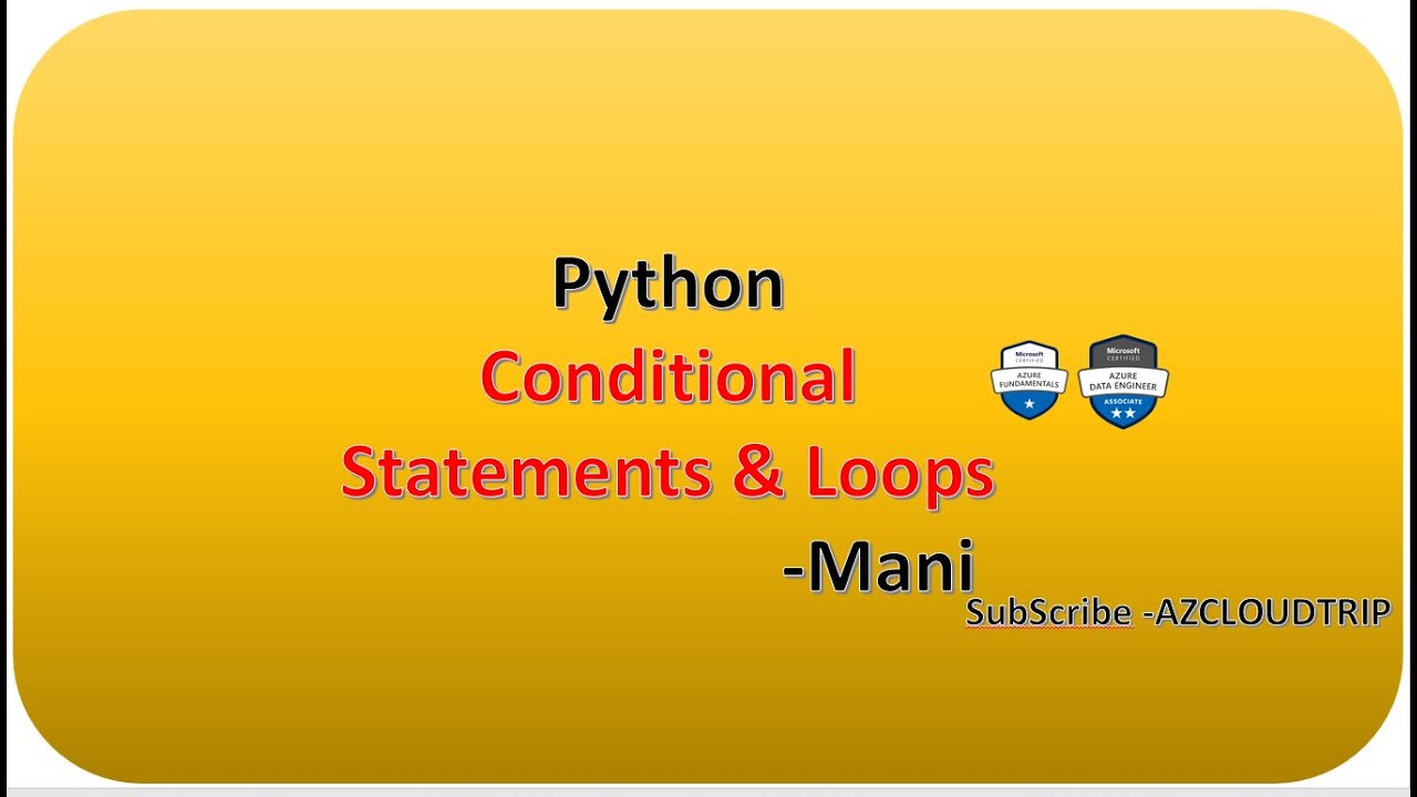 Python 03 Conditional Statement Looping Youtube