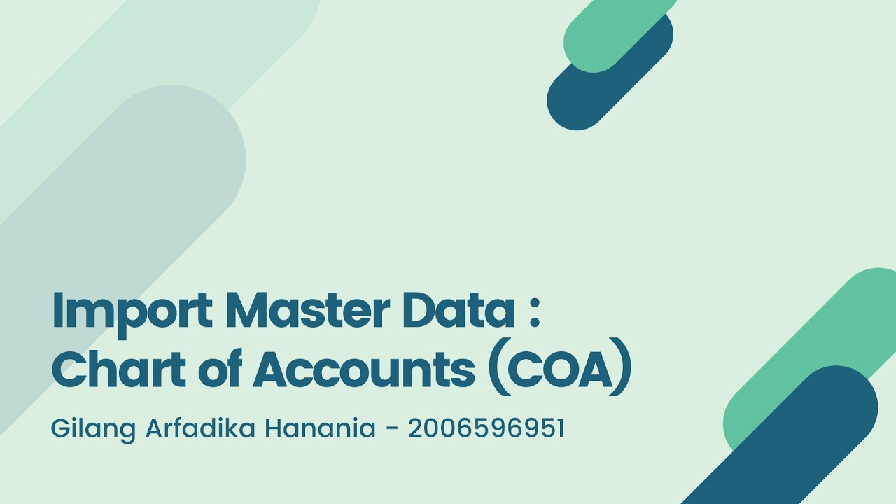 Tutorial Import Master Data Import Data Chart Of Accounts Coa Pada
