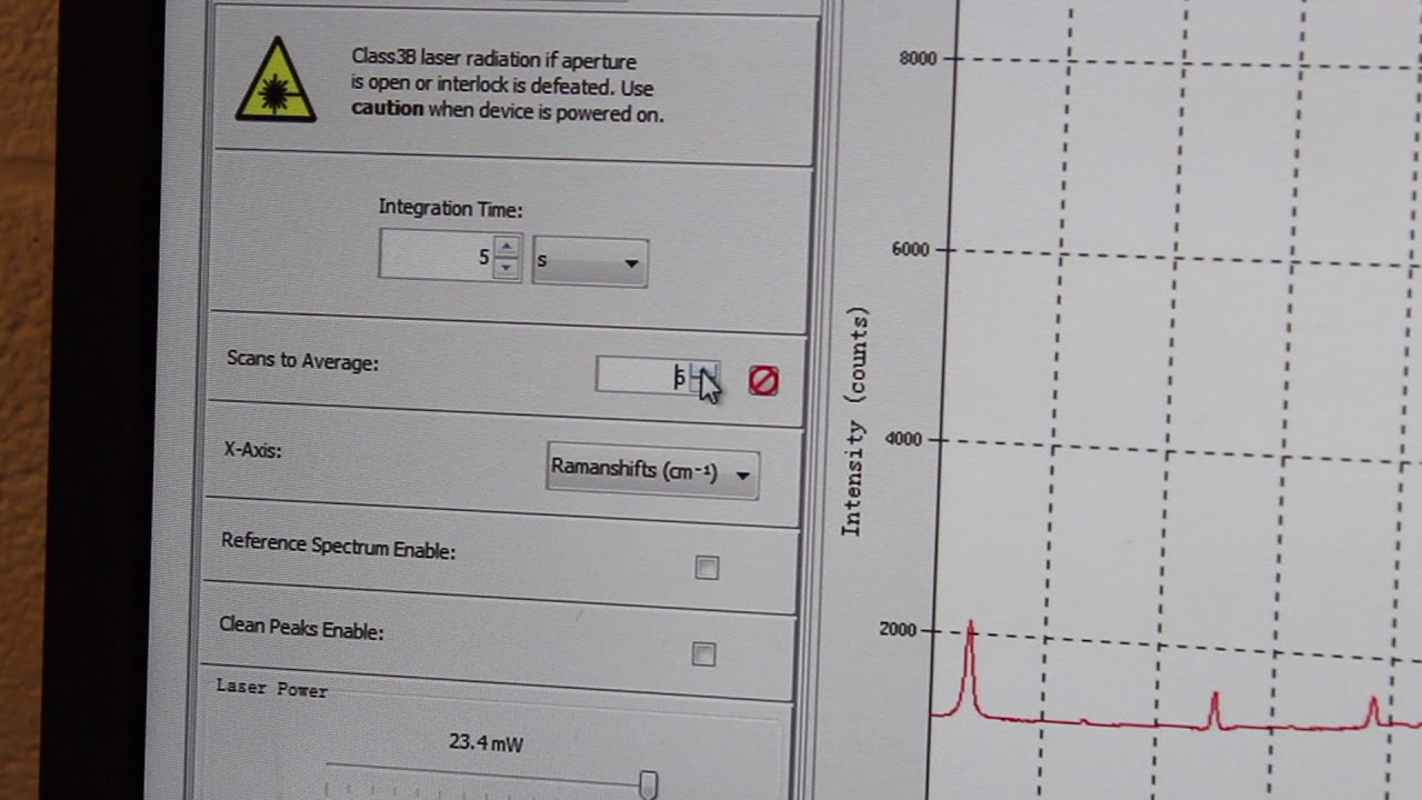 Raman Changing Settings To Obtain A Good Spectrum Youtube