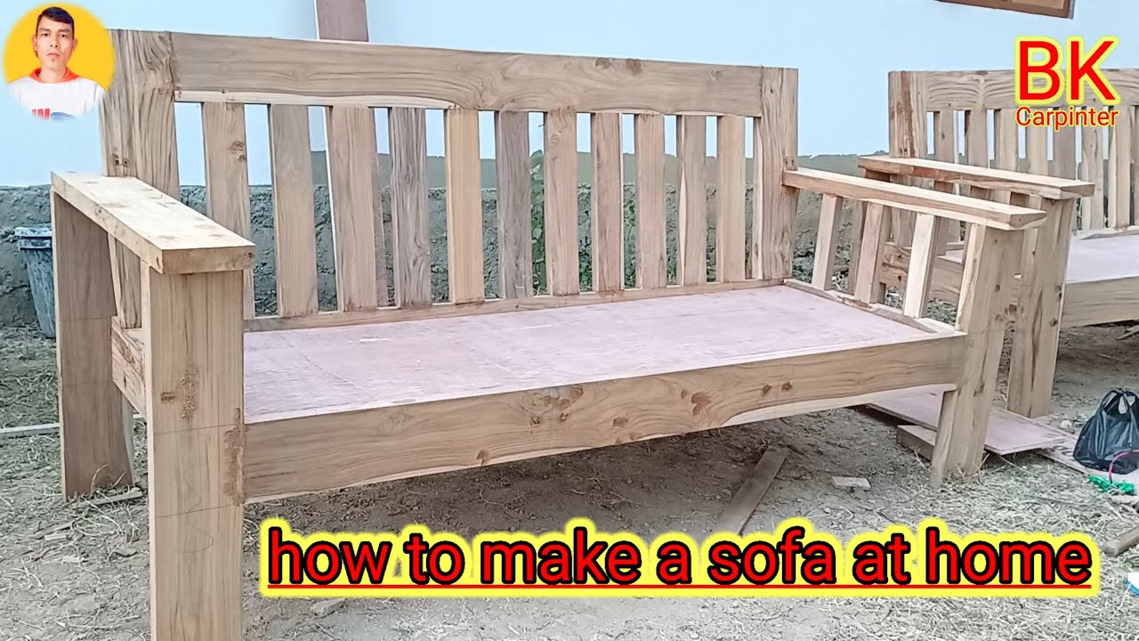 How To Make A Wooden Sofa Simple Teak Wood Sofa Making Bkcarpenter