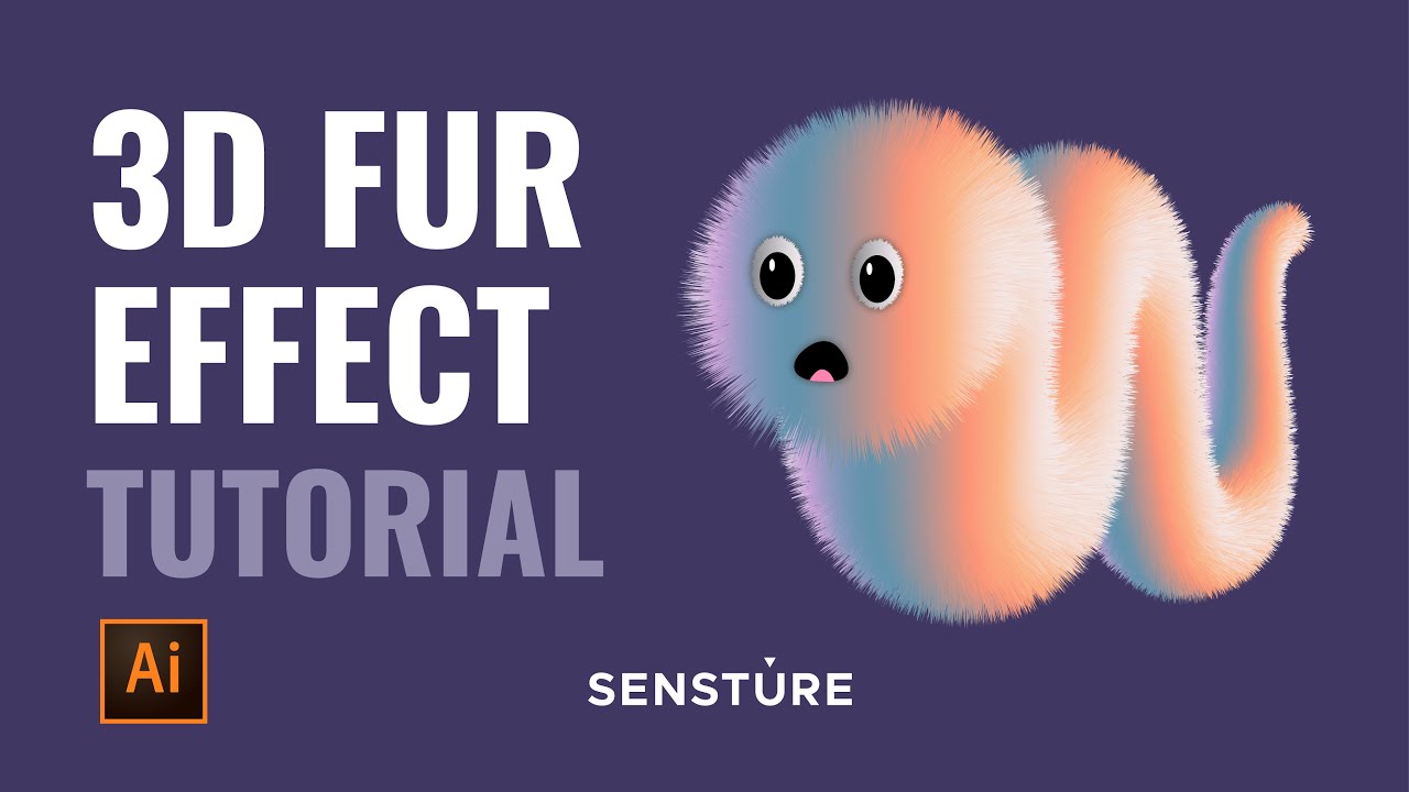 How To Create Realistic 3d Fur Effect In Adobe Illustrator Easy
