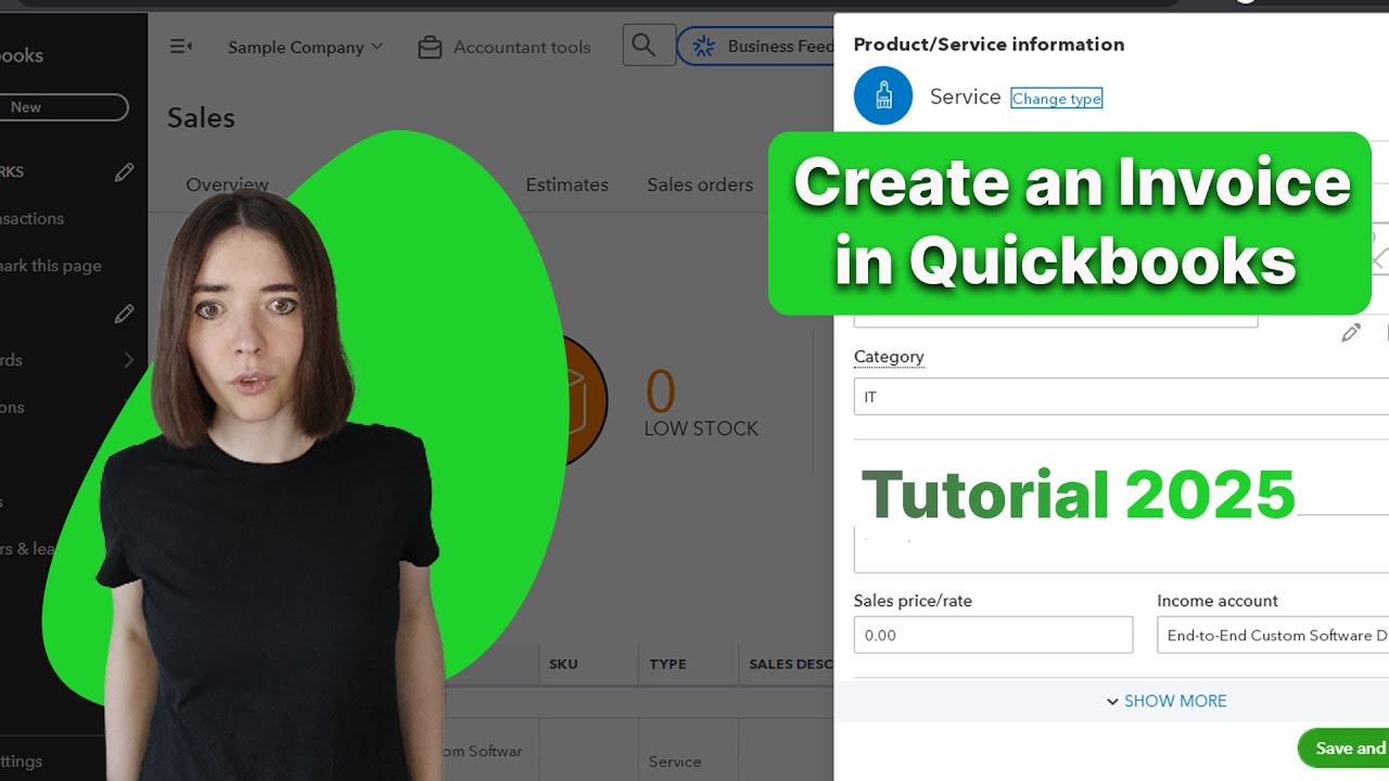 How To Create An Invoice In Quickbooks Online Step By Step Tutorial