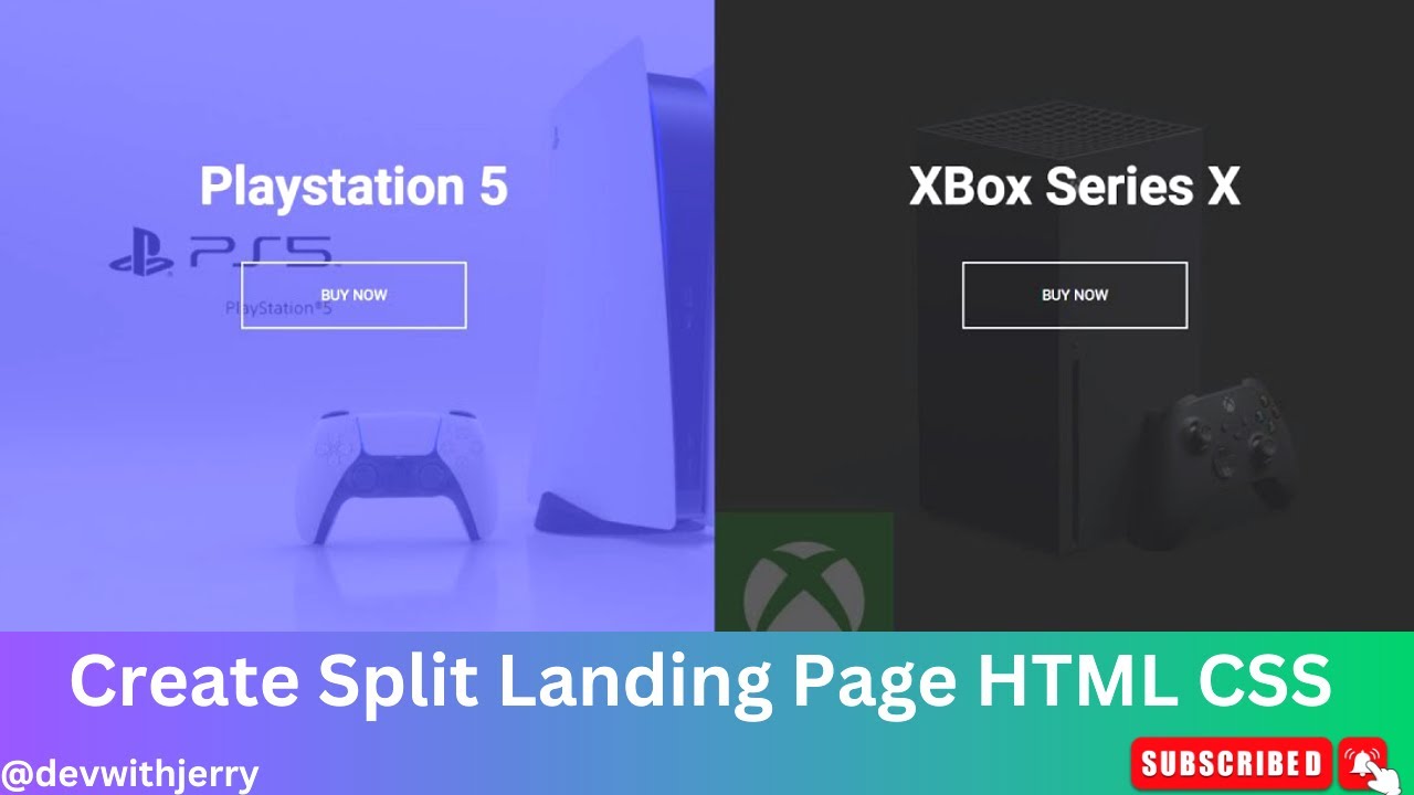 How To Make A Split Landing Page Using Html Css Js Javascript Split
