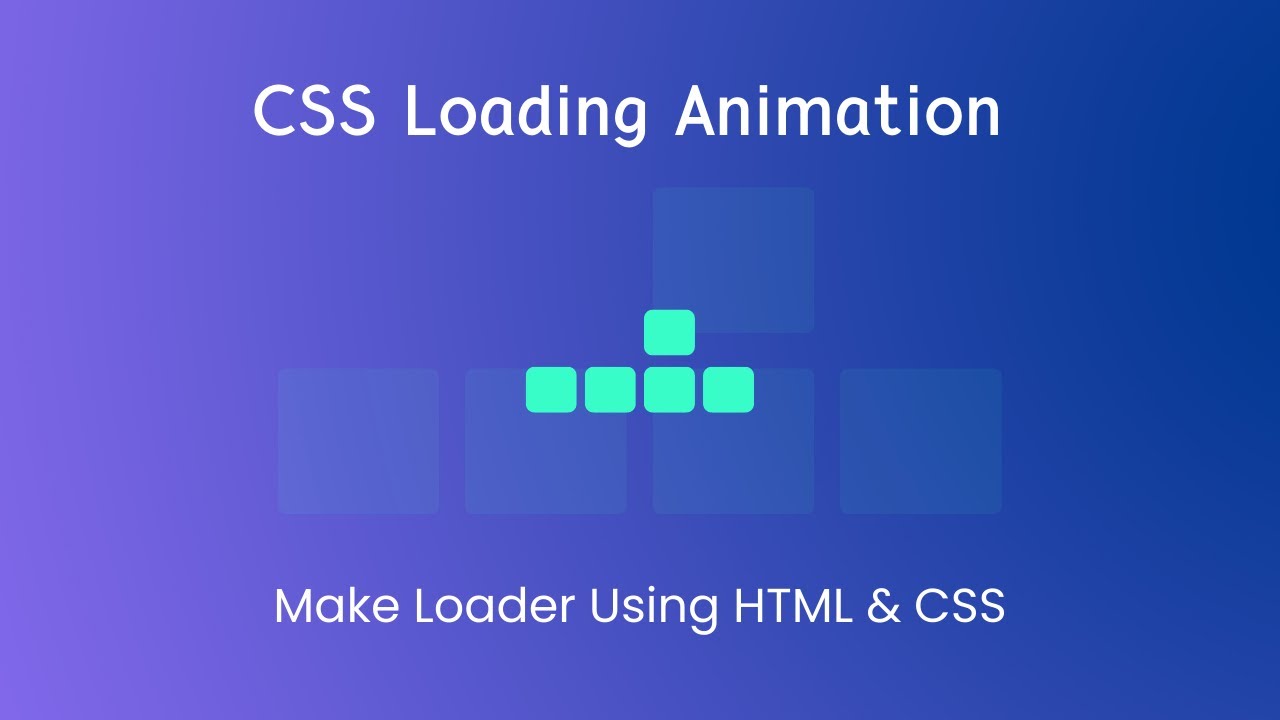 How To Make Css Loading Animation Using Html Css Css Animation