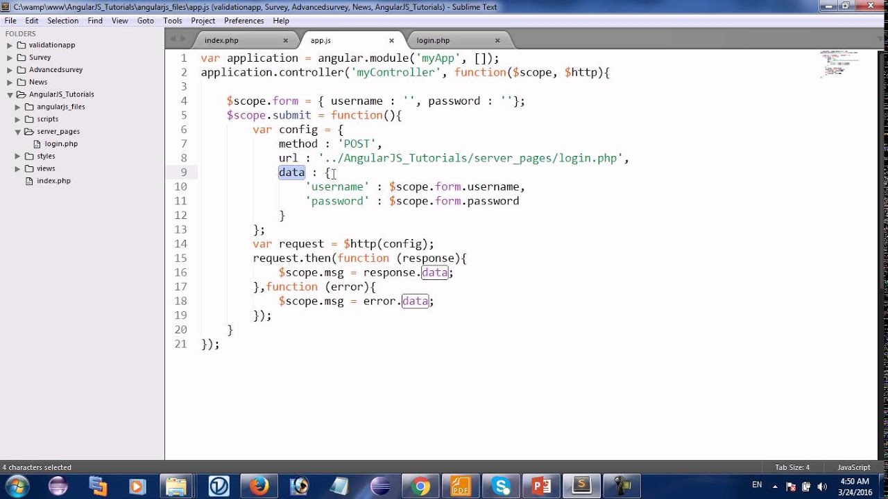 Angularjs Send Form Data To Php Part 2 Youtube