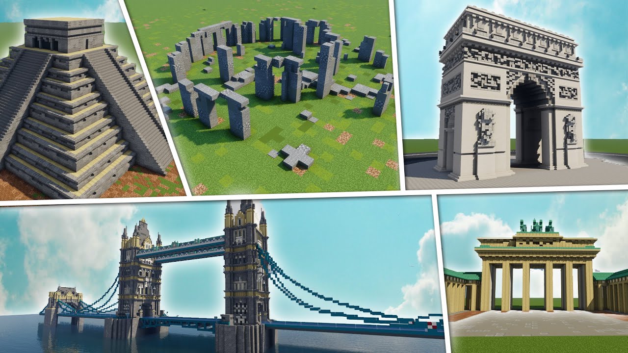 I Built Famous Landmarks In Minecraft Youtube