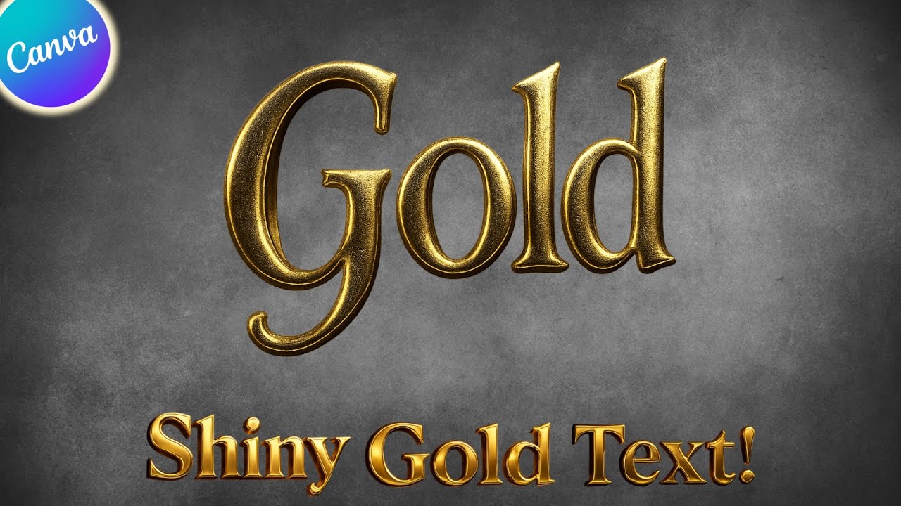 Canva Shiny Gold Text Effect With Ai Realistic Golden Typography