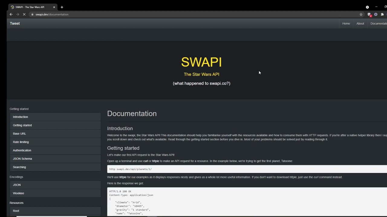 Explaining Simple Apis Using The Star Wars Api Swapi Youtube