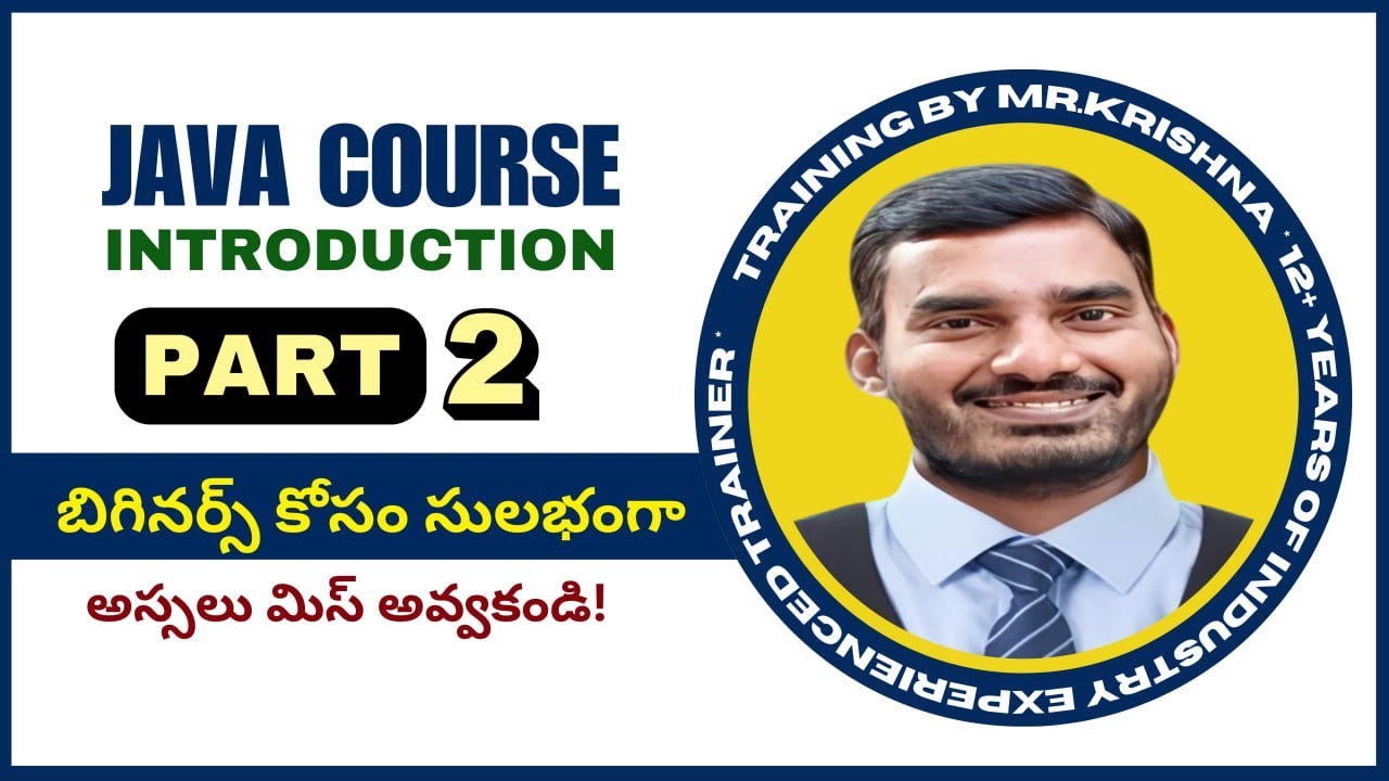 Java Course For Beginners Part 2 In Telugu Java Basics Core Java