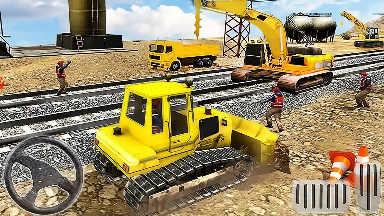 Tunnel Railway Train Track Construction Simulator Android Gameplay