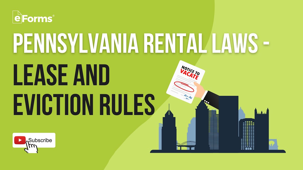 Pennsylvania Rental Laws Lease And Eviction Rules Youtube