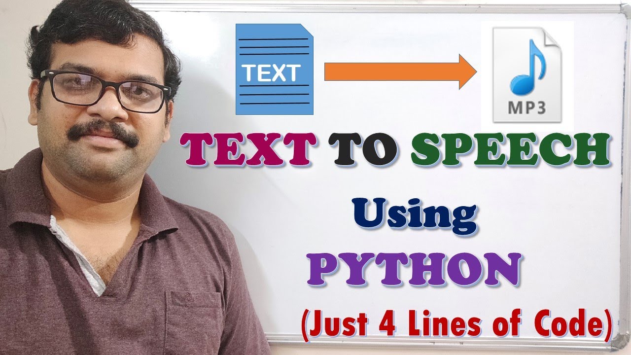 Text To Speech Using Python Text To Mp3 Using Python Youtube