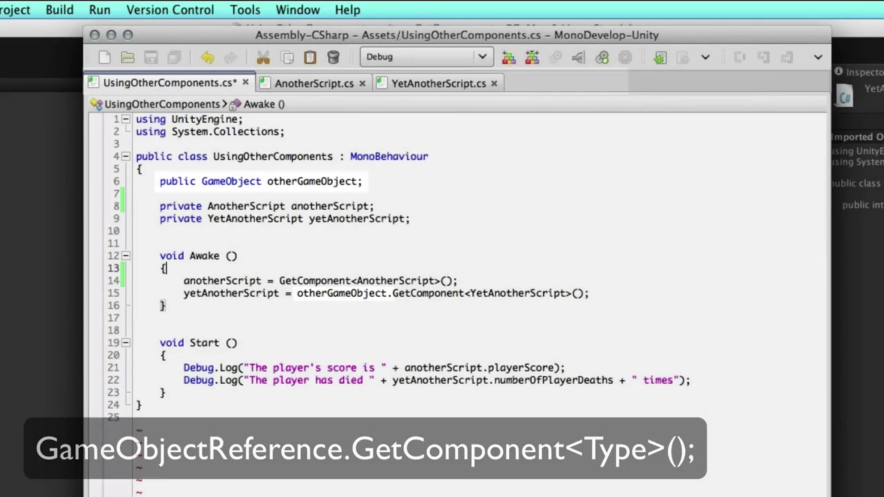 Getcomponent Unity Official Tutorials Youtube