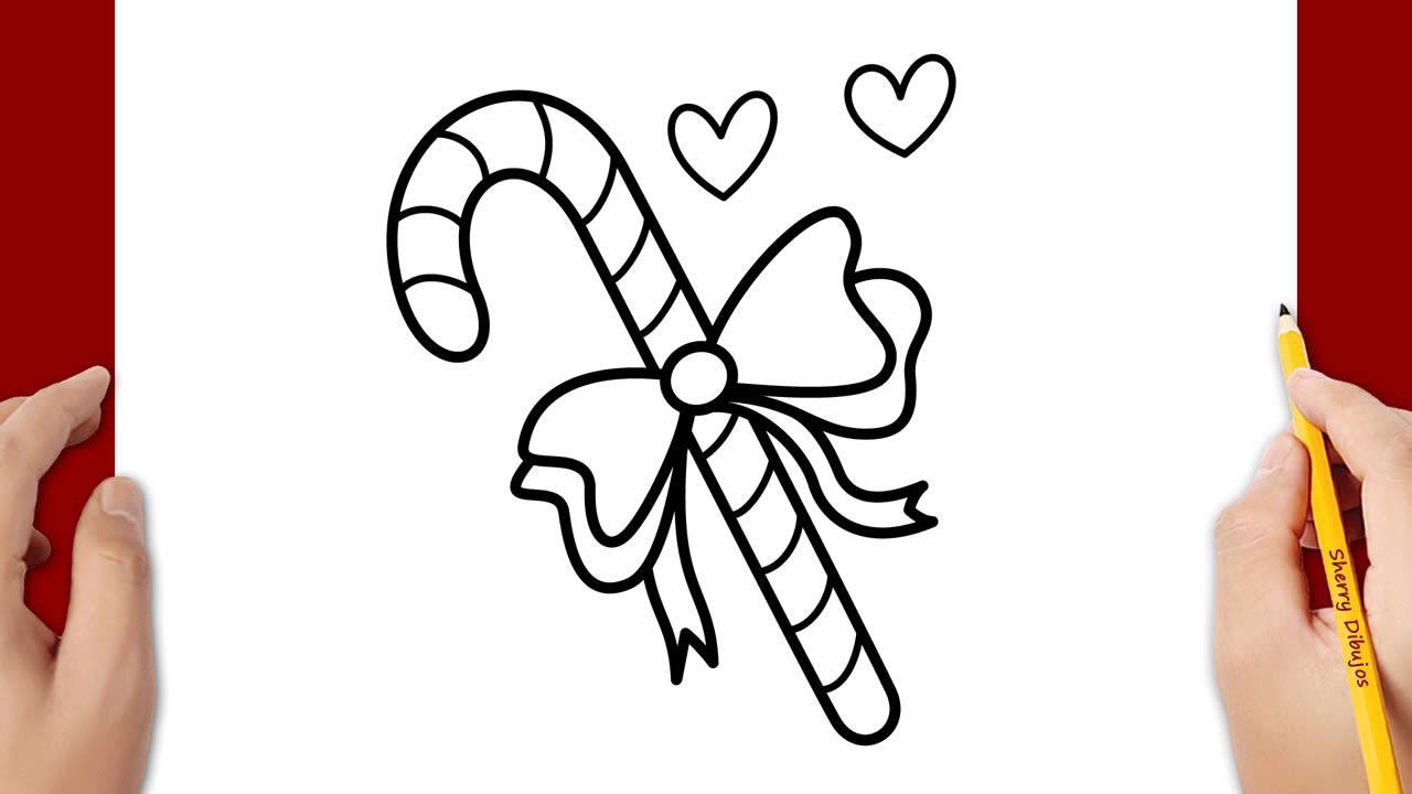 Baston De Navidad Para Colorear Vectores De Baston Navideño