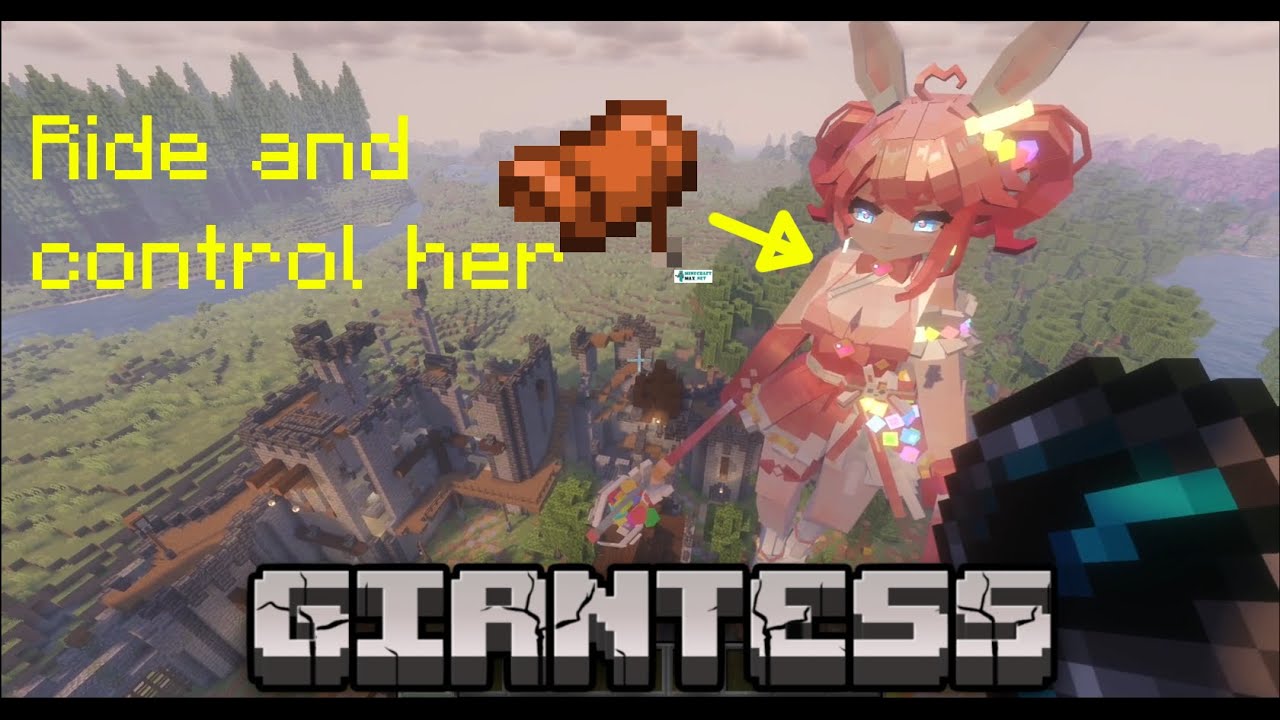 Minecraft Mod Giantess Toki And Candy Growth And Riding Mechanic