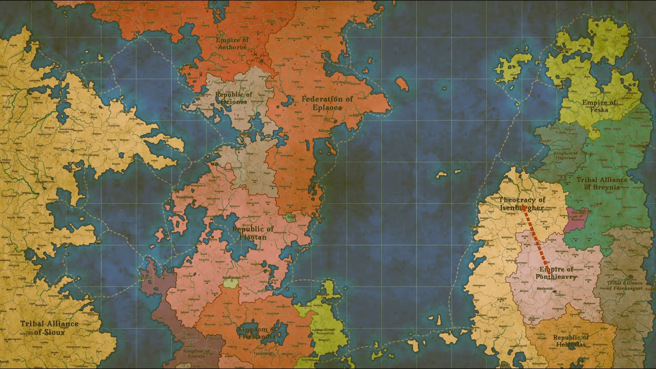 Fantasy Map Simulator 1000 Years Timelapse Youtube