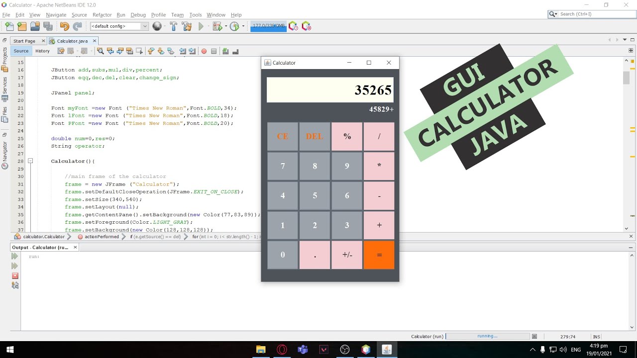 Java Gui Calculator Youtube