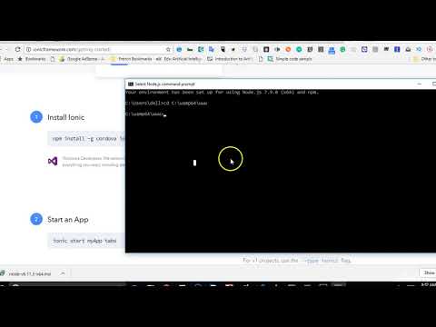 Installation And Setup Of Nodejs Ionic And Cordova Youtube