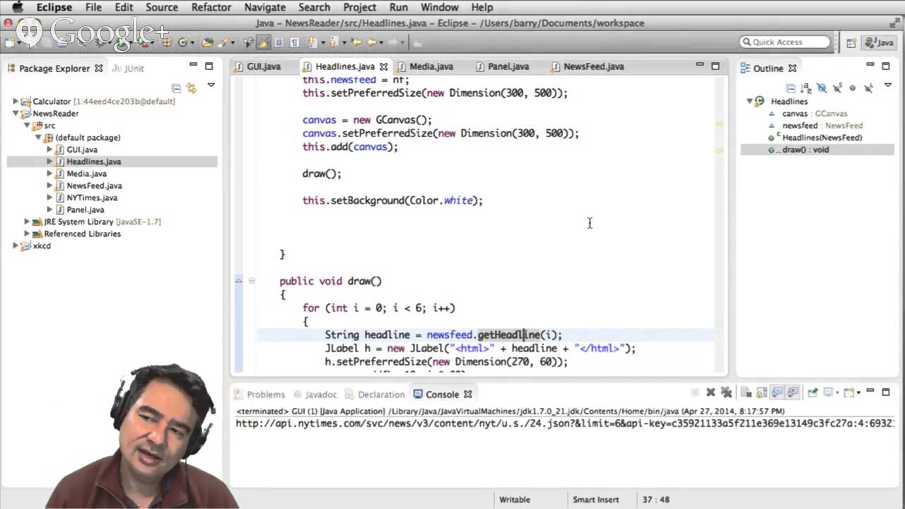 Live Stream News Reader In Java Youtube