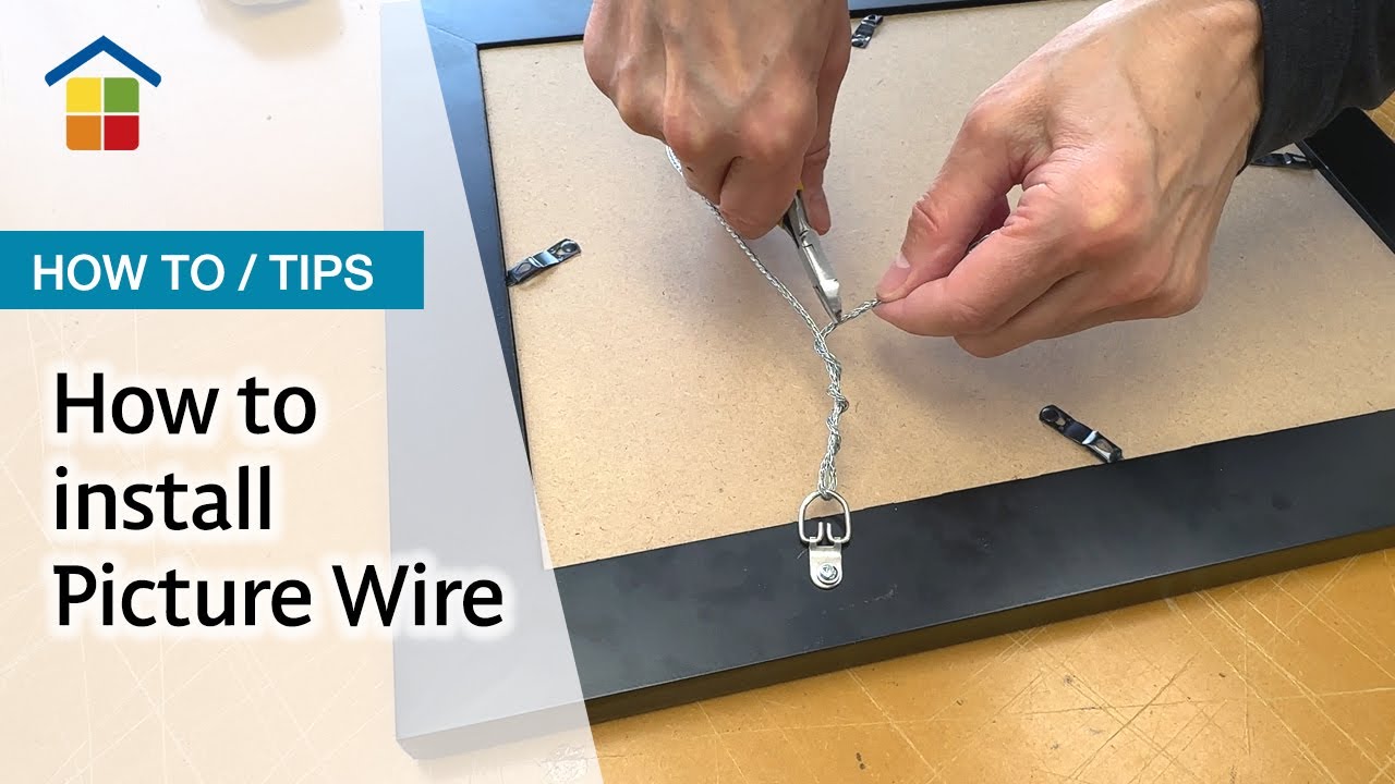 How To Add Picture Wire To Your Frame Youtube