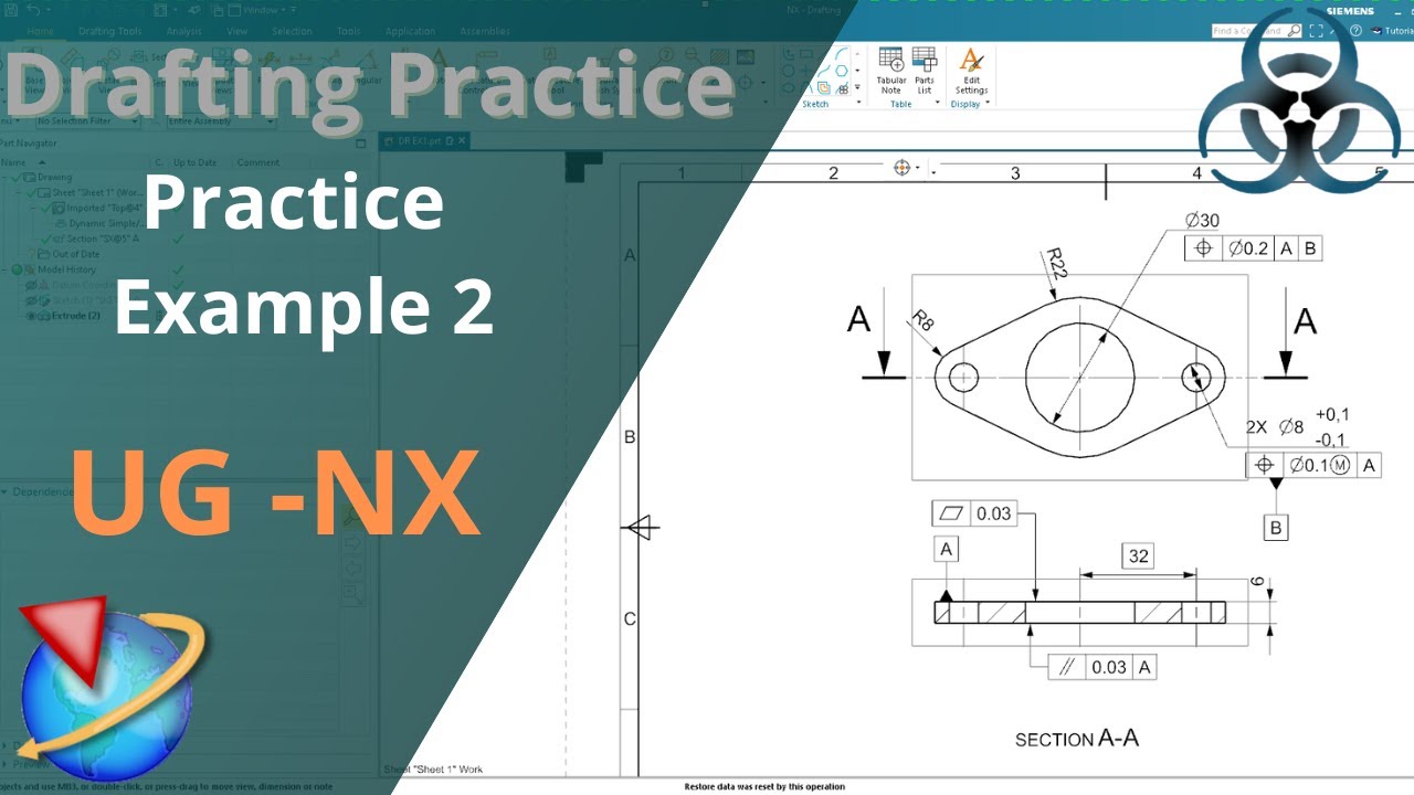 Siemens Unigraphics Nx Drafting Simple Exercise 2 For Beginners