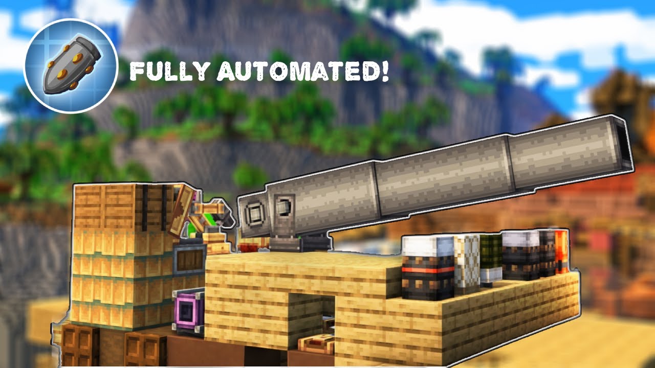 Create Big Cannons Building The Auto Loader Cannon In Minecraft Part