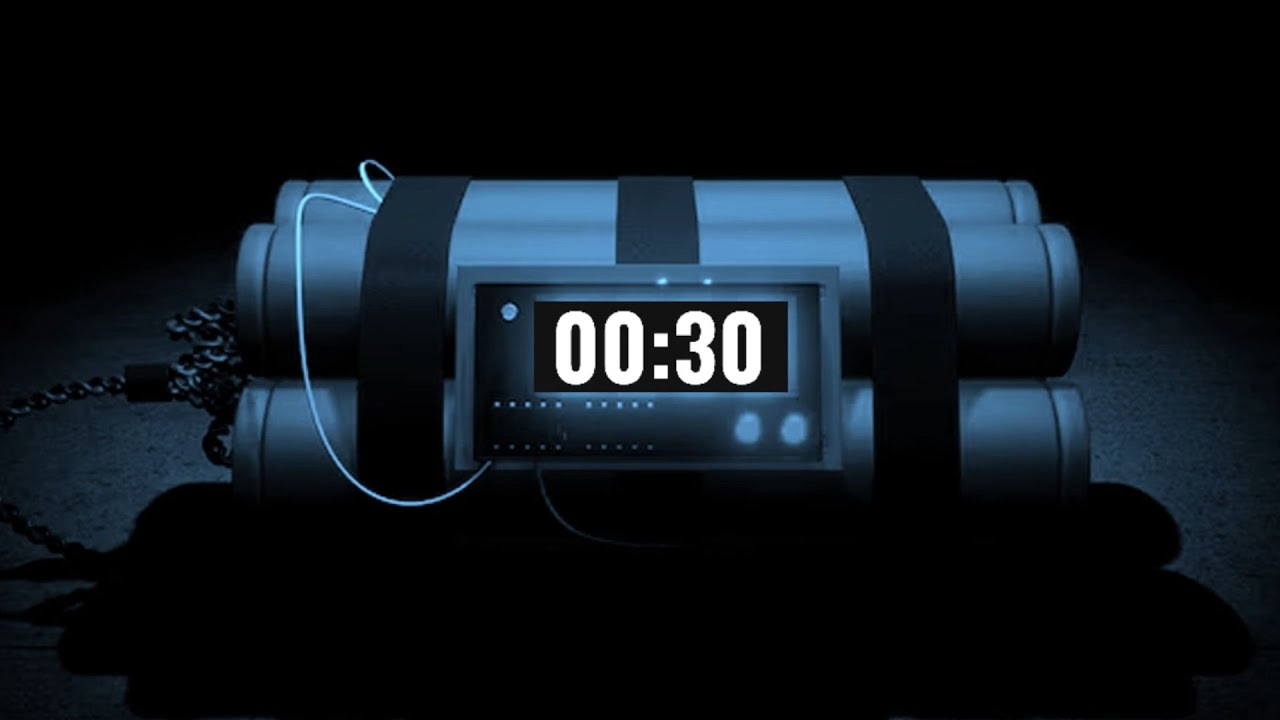 30 Second Bomb Countdown Timer With Ticking Sound Explosion Alarm
