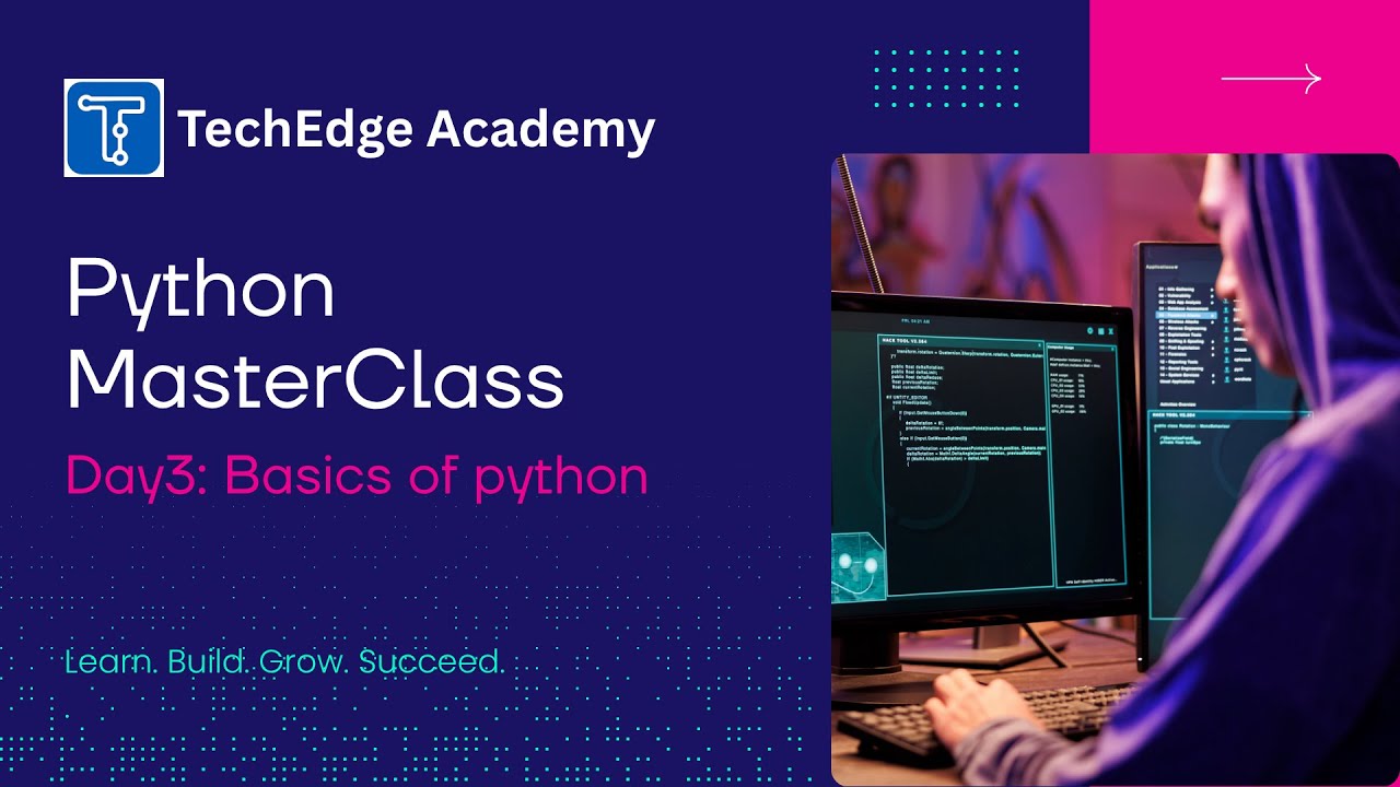 Python Masterclass Day 3 Basics Of Python To Write Your First Python