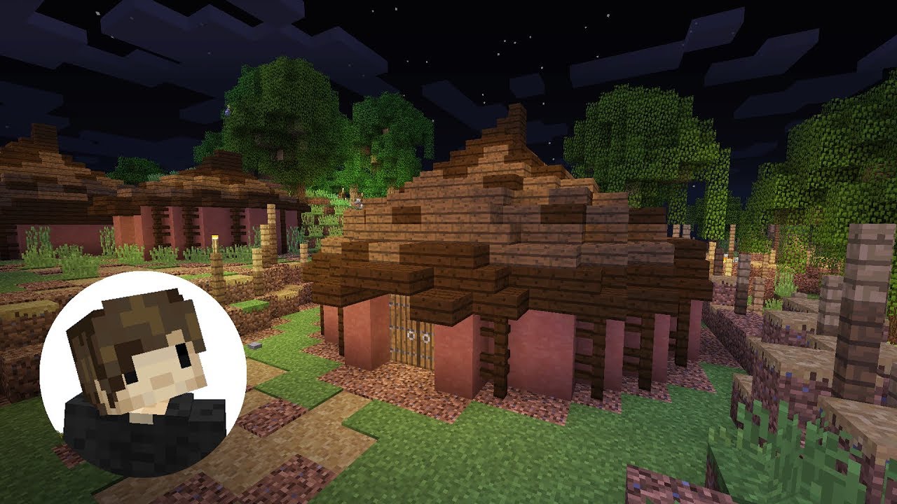 How To Build A Mud Hut Village Minecraft Tutorial Youtube