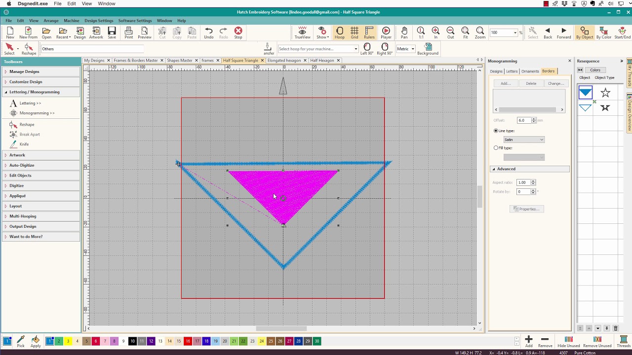 Wilcom Hatch How To Add Your Own Monogram Border Youtube