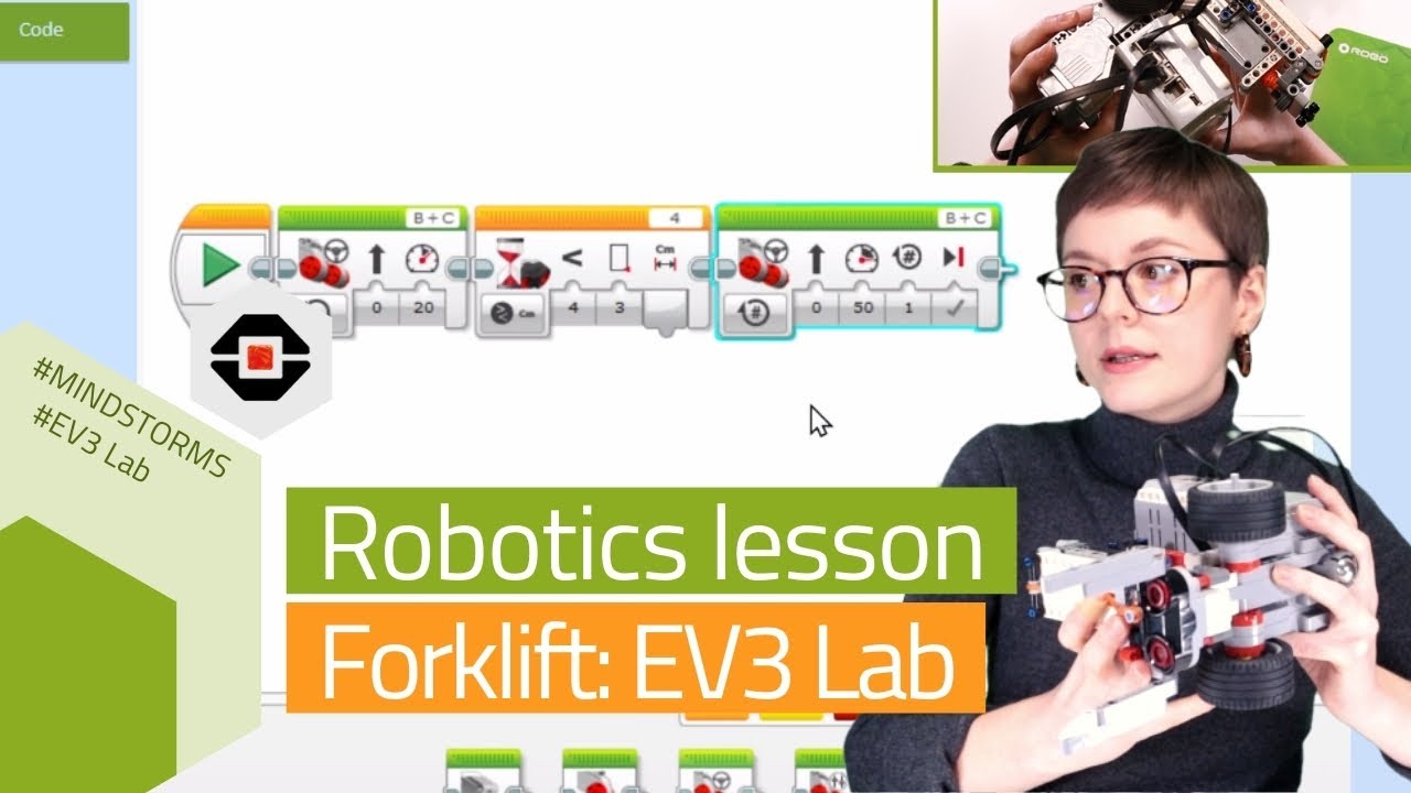 Lesson Forklift With Lego Mindstorms Ev3 Part 4 Code The Robot In