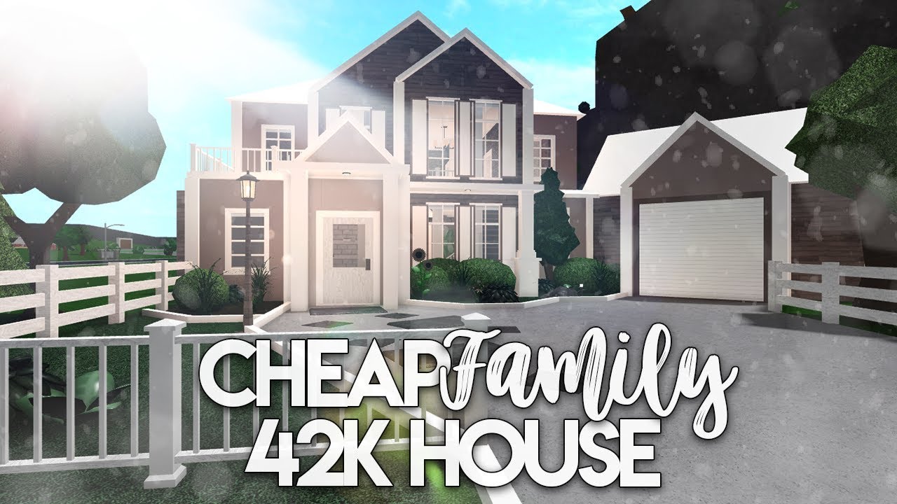 Roblox Bloxburg Cheap Family House House Build Youtube