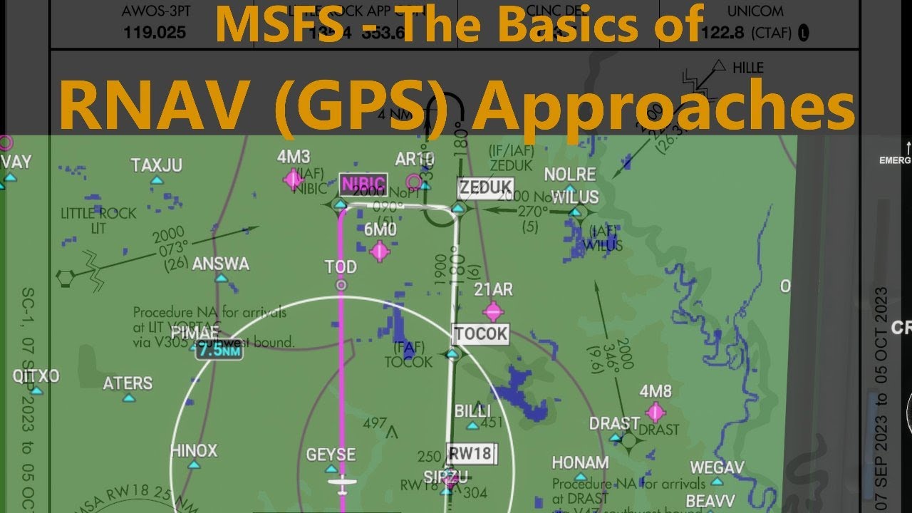 Msfs Rnav Gps Approach Basics Ah Ifr Flight Lesson 8 1 Youtube