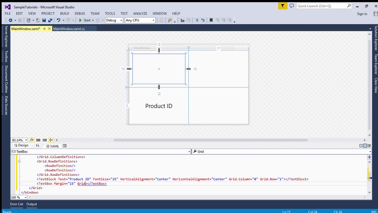 Wpf Tutorial Grid Textblock Textbox Youtube