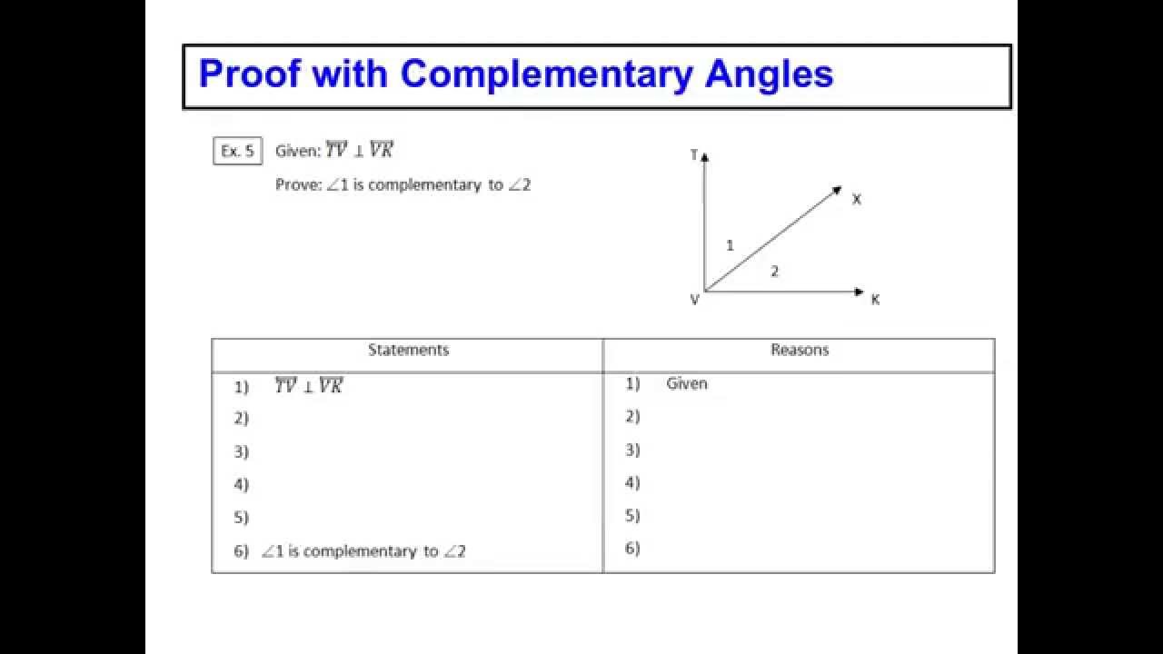 Complementary Angle Geometry