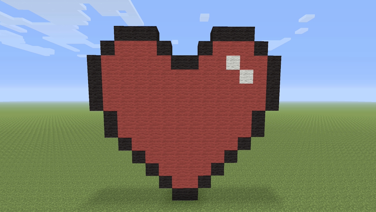 Minecraft Pixel Art Heart Youtube