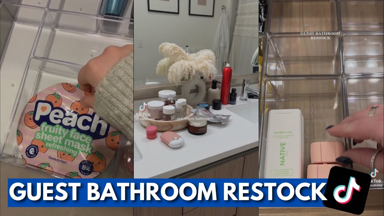 Guest Bathroom Restock Satisfying Asmr Bathroom Tiktok Compilation