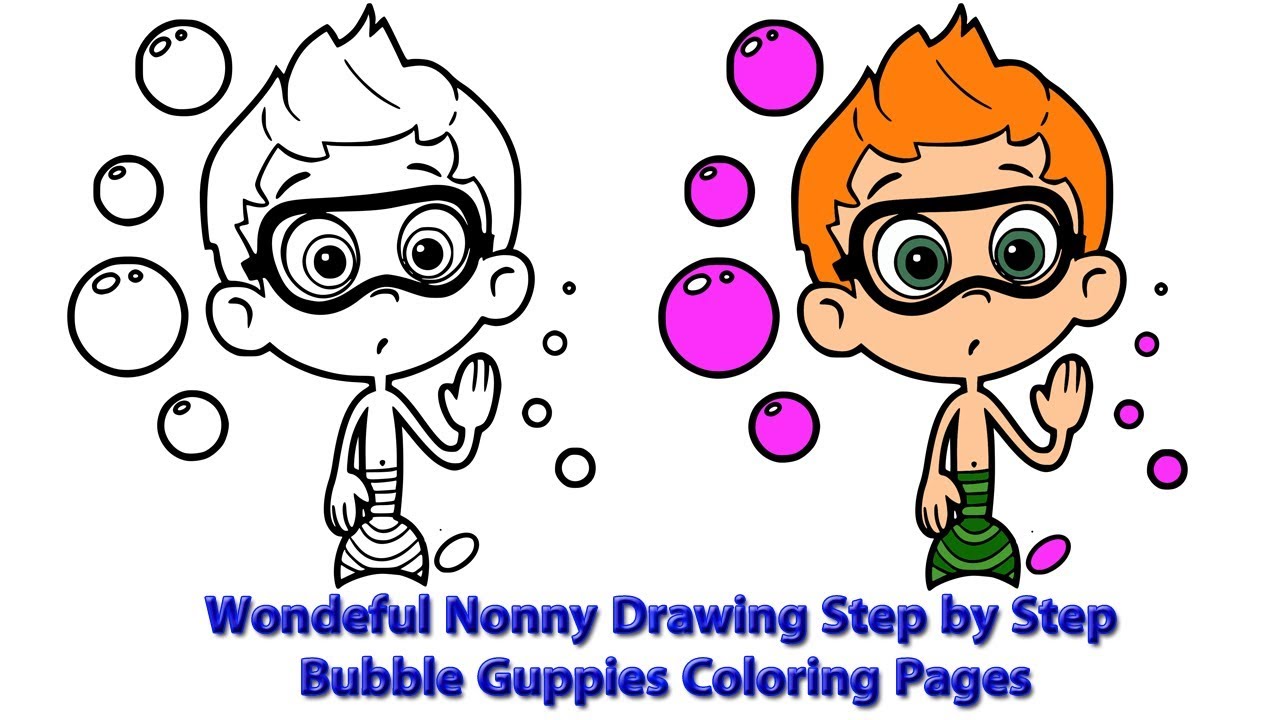 Bubble Guppies Coloring Pages Nonny