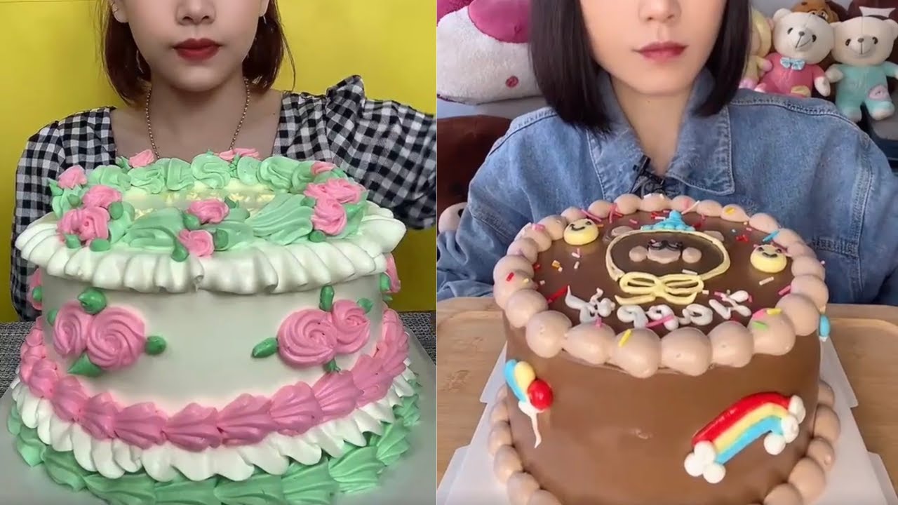 Mukbang Asmr Cream Cake Youtube