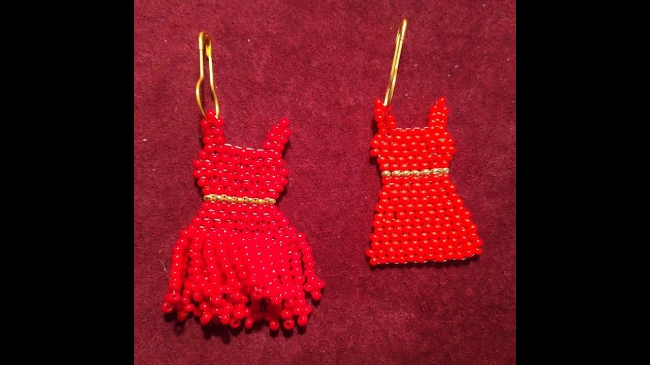 How To Make A Beaded Red Dress Pin Youtube