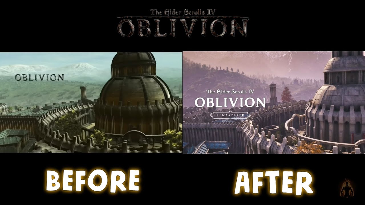 The Elder Scrolls Iv Oblivion Remastered Intro Before Vs After