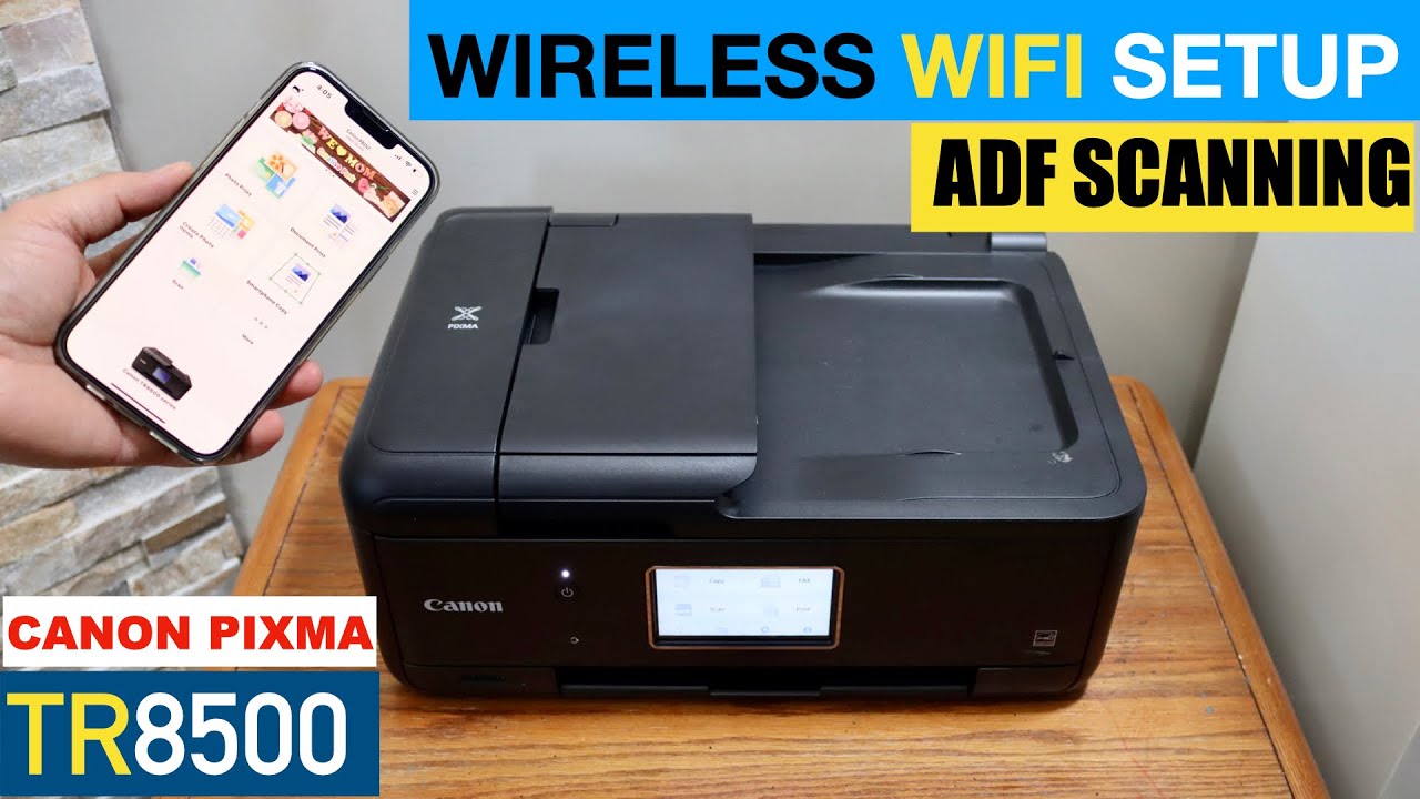 Canon Pixma Tr8500 Wireless Setup Wifi Setup Review Youtube